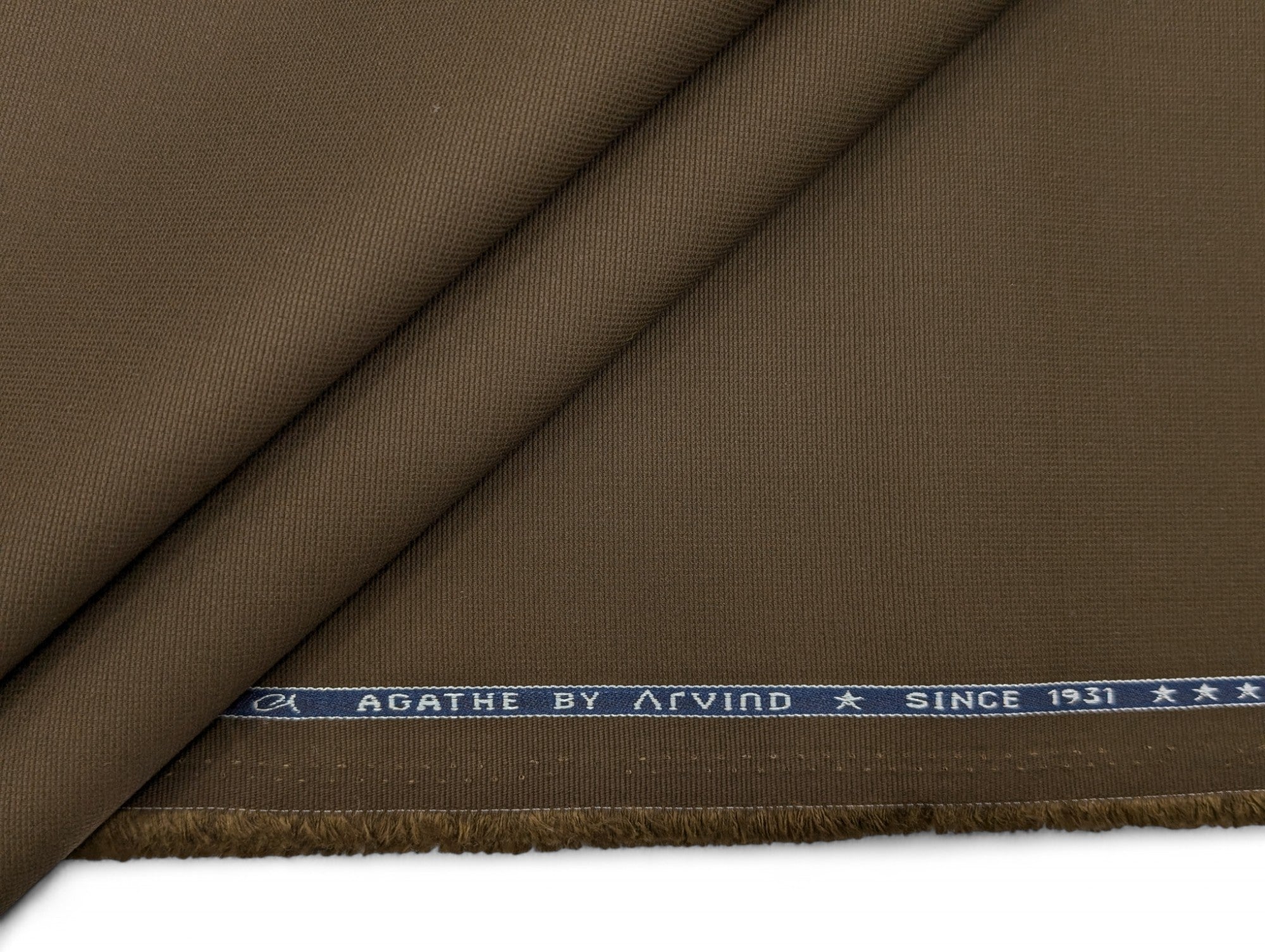 Arvind 100% Cotton Textured Suiting Fabric (Brown) – FabricTales.in